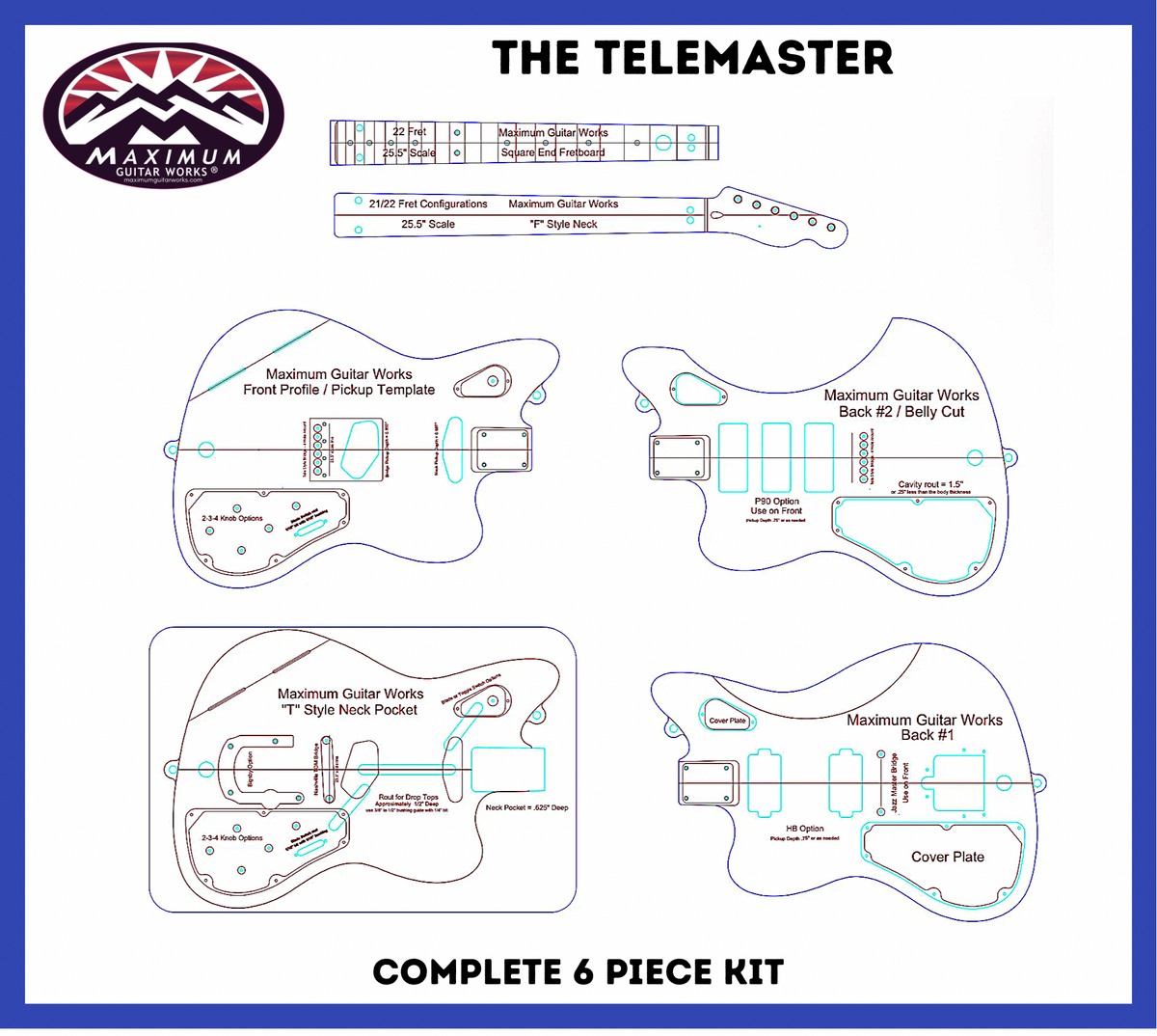 The TELEMASTER Template Set – Maximum Guitar Works