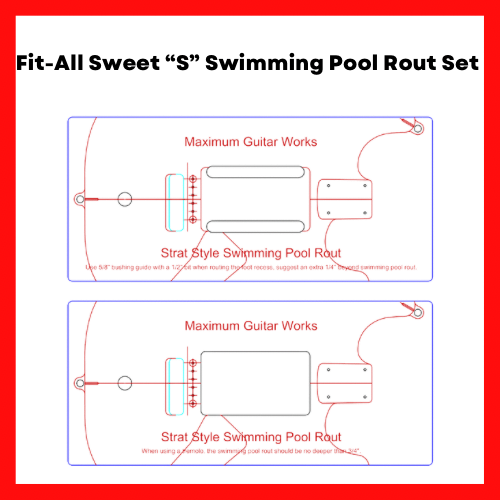 STRAT SWIMMING POOL PICKUP CAVITY TEMPLATE SET – Maximum Guitar Works